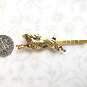 Rabbit Hair Pins, 24k Gold Plated, Set of Two, Bunny, Woodland, Bobby ...