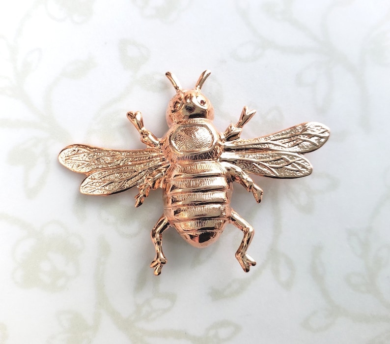 Rose Gold Bumble Bee Brooch Pin Lapel Pin Gardener Woodland | Etsy