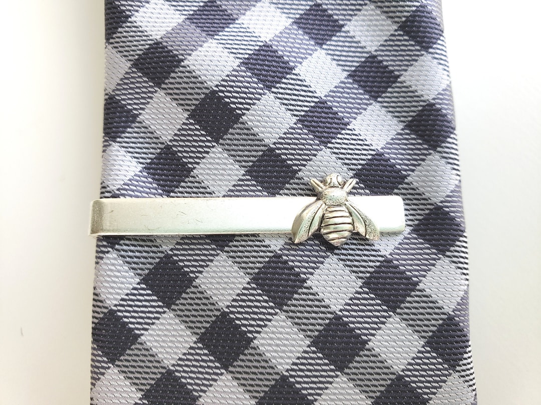 Silver Bee Tie Clip, Beekeeper, Summer Garden Wedding, Father's Day ...