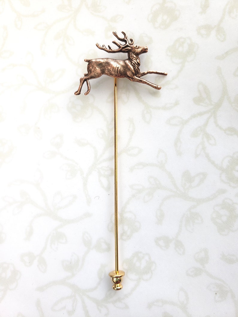 Copper Deer Stick Pin Lapel Pin Woodland Forest Nature | Etsy