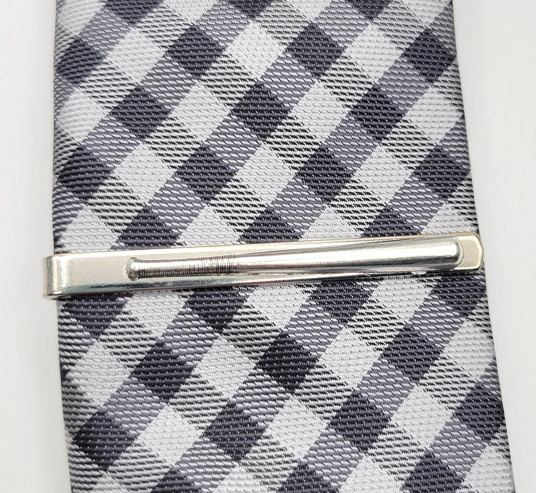 Silver Baseball Bat Tie Clip, Sports Tie Clip, Baseball Team, Fathers ...