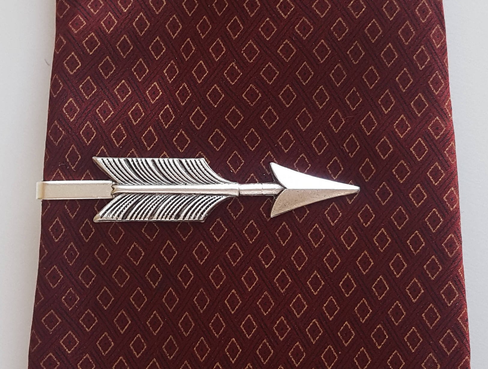 CLEARANCE Silver Arrow Tie Clip Go and Do Tie Bar Modern | Etsy