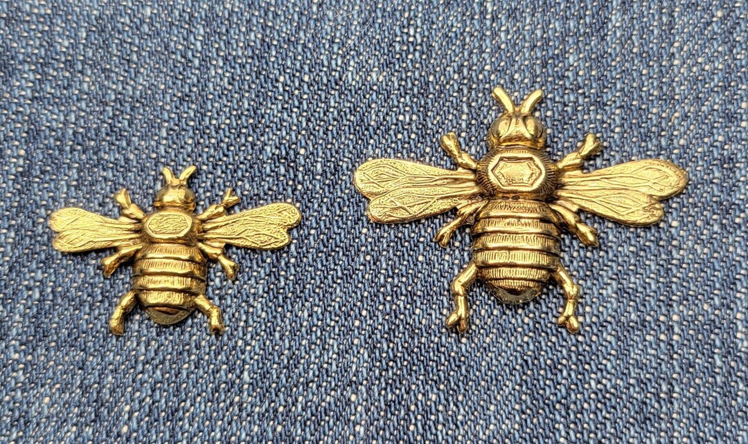 24k Gold Bumble Bee Brooch, 2 Sizes, Lapel Pin, Gardener, Woodland ...