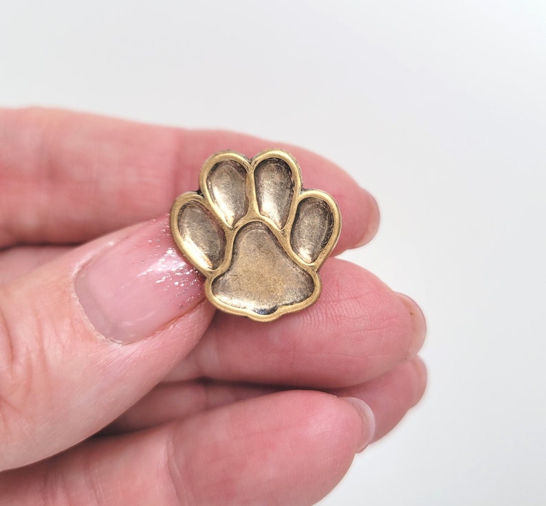 Paw Print Lapel Pin / Tie Tack Choose Your Finish Pet - Etsy