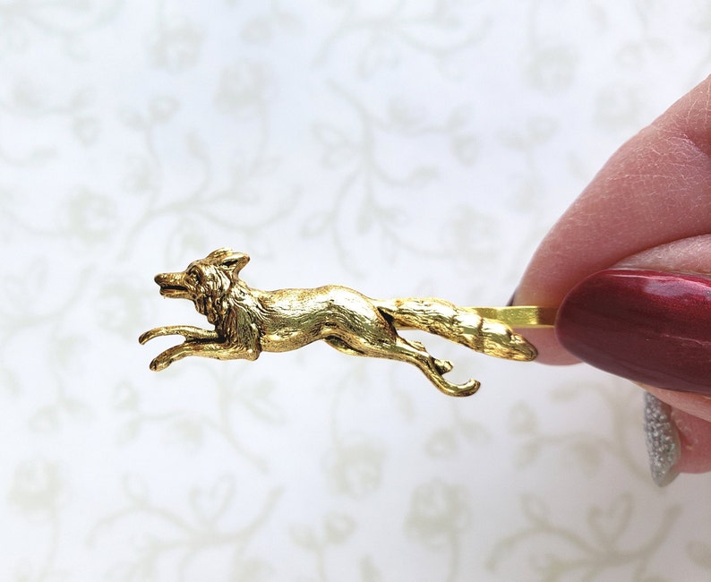 Gold Fox Hair Pins Set of Two Rustic Woodland Creature - Etsy