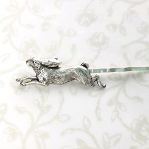 Silver Rabbit Hair Pins, Set of 2, Spring, Easter, Bunny, Teacher Gift ...