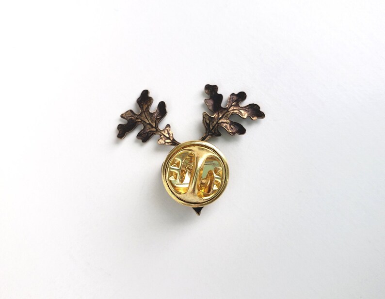 Acorn and Oak Leaves Lapel Pin in Antiqued Brass Tie Tack - Etsy