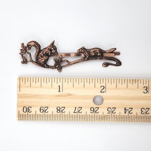 Copper Squirrel and Acorn Hair Pin, Oak Tree Branch, Fall Bobby Pin ...