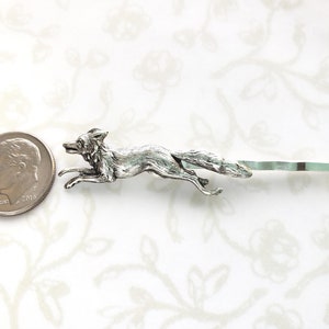 Silver Fox Hair Pins, Set of Two, Woodland Creature, Bobby Pins, Forest ...