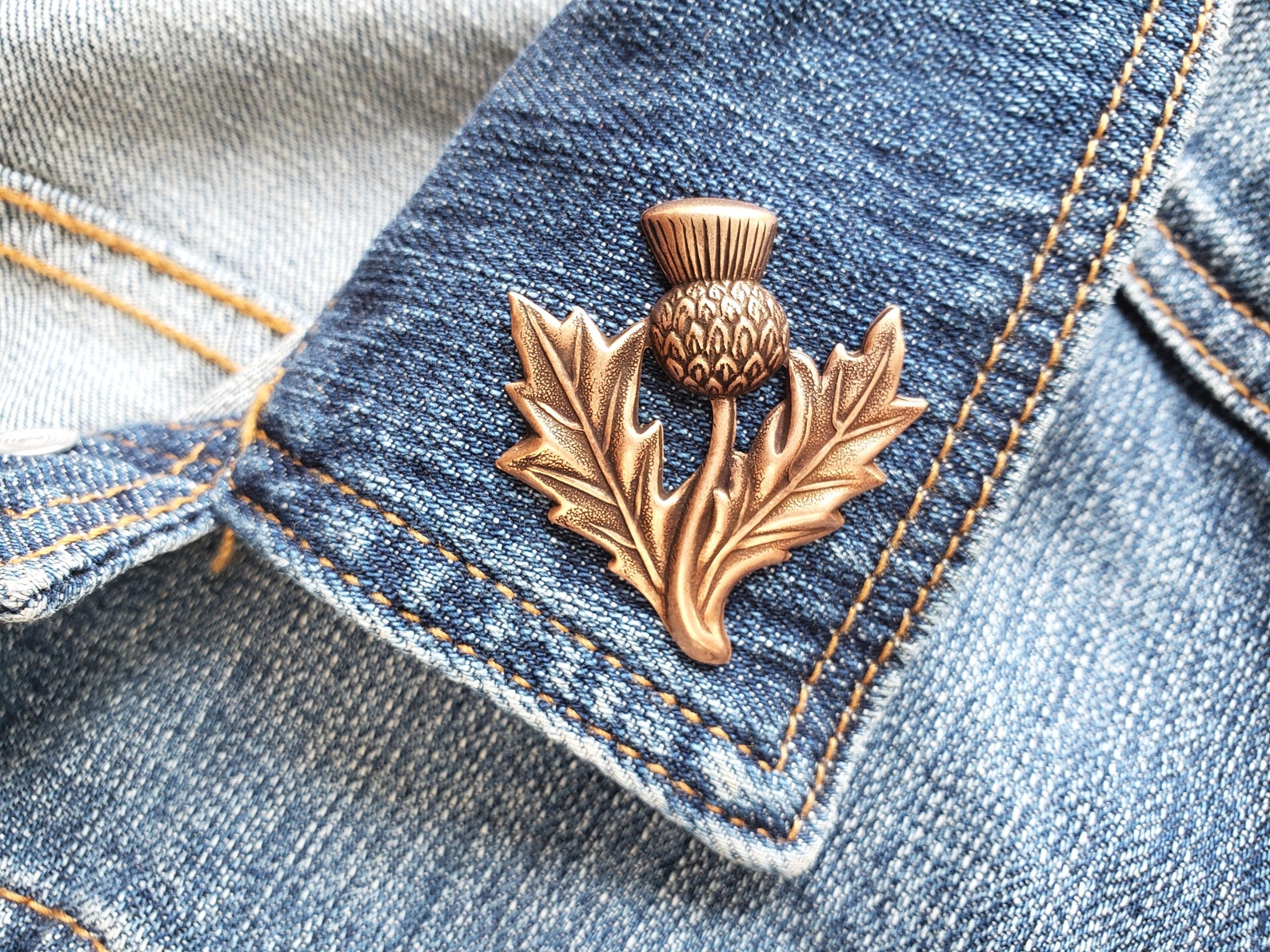 Thistle Pin in Silver, Rose Gold or Copper; Choose Your Finish ...