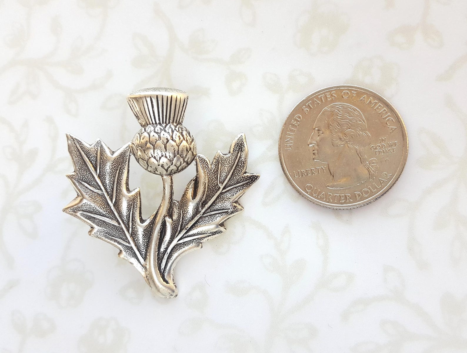 Thistle Pin in Silver, Rose Gold or Copper; Choose Your Finish ...