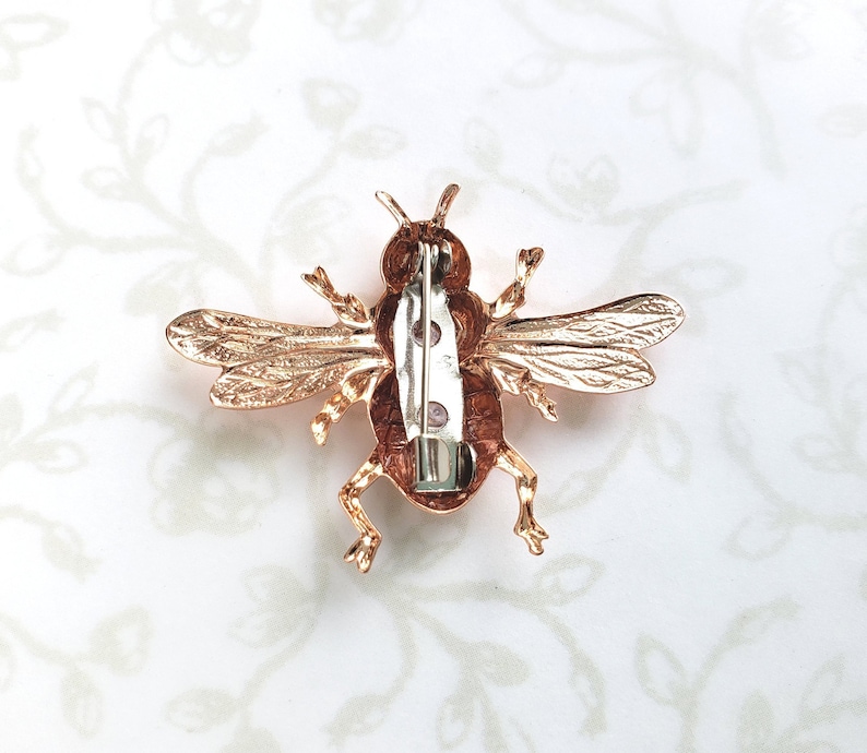 Rose Gold Bumble Bee Brooch Pin Lapel Pin Gardener Woodland - Etsy