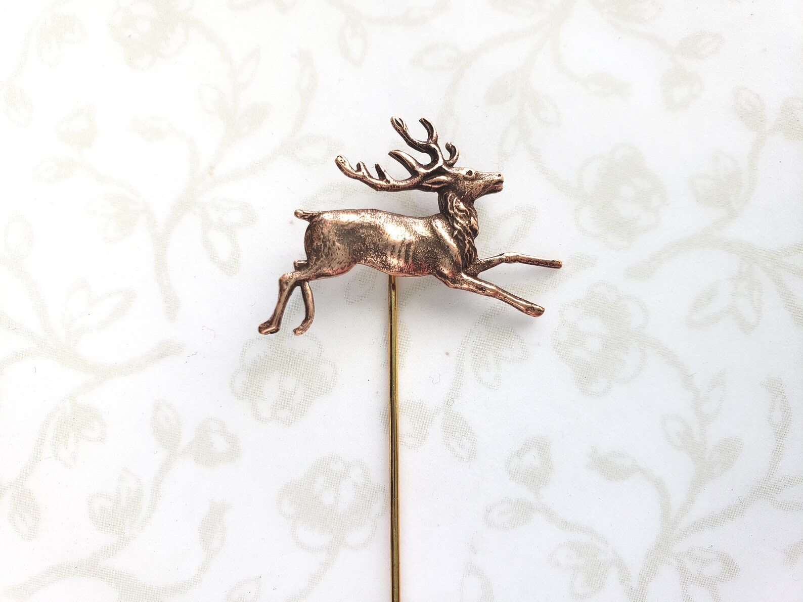 Copper Deer Stick Pin Lapel Pin Woodland Forest Nature | Etsy