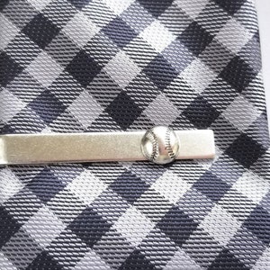 Silver Baseball Tie Clip, Sports Tie Clip, Baseball Team, Fathers Day ...