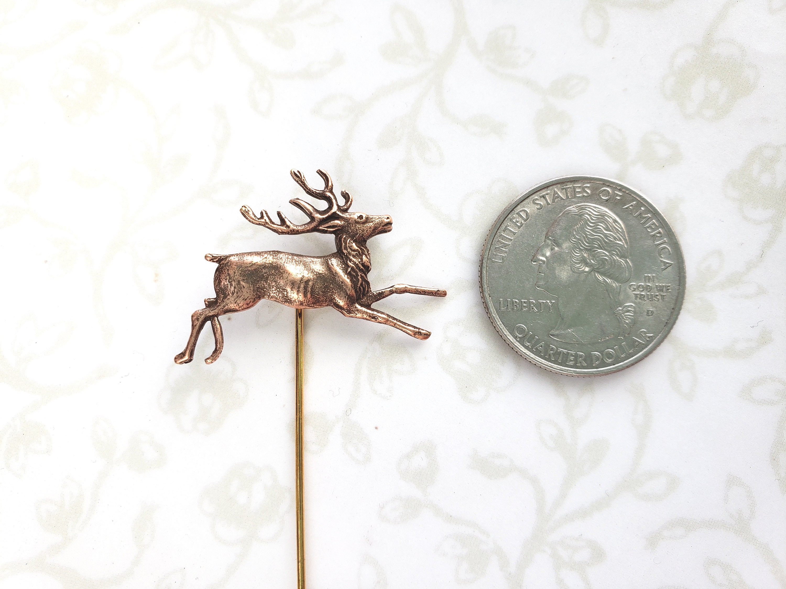 Copper Deer Stick Pin Lapel Pin Woodland Forest Nature | Etsy