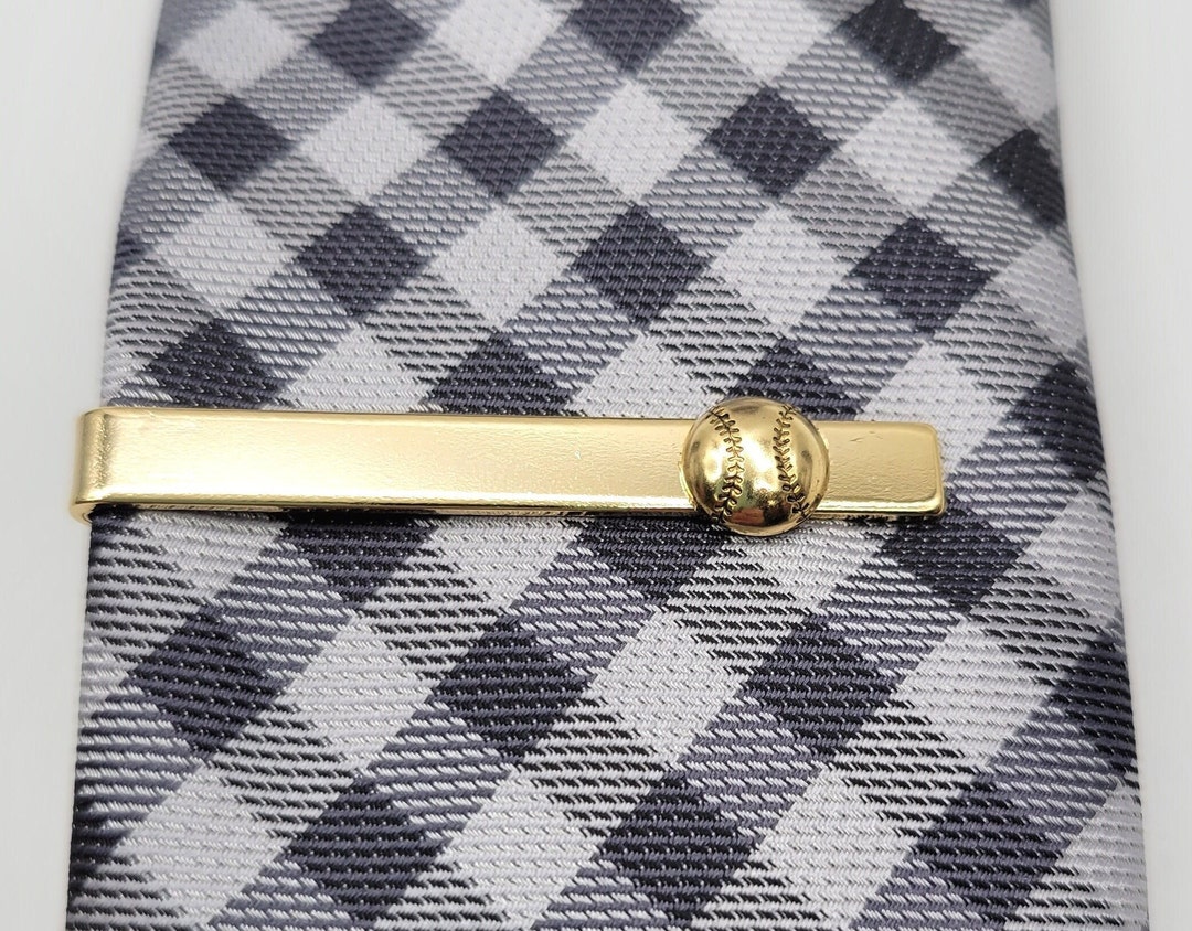 Gold Baseball Tie Clip, 24K Gold, Sports Tie Clip, Baseball Team ...