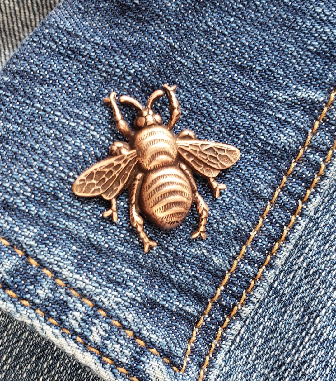 Copper Bumble Bee Brooch Pin Lapel Pin, Woodland Nature Garden Wedding ...