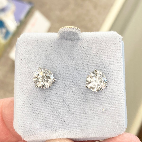 3 Carat Lab Created Diamond Earrings - Etsy