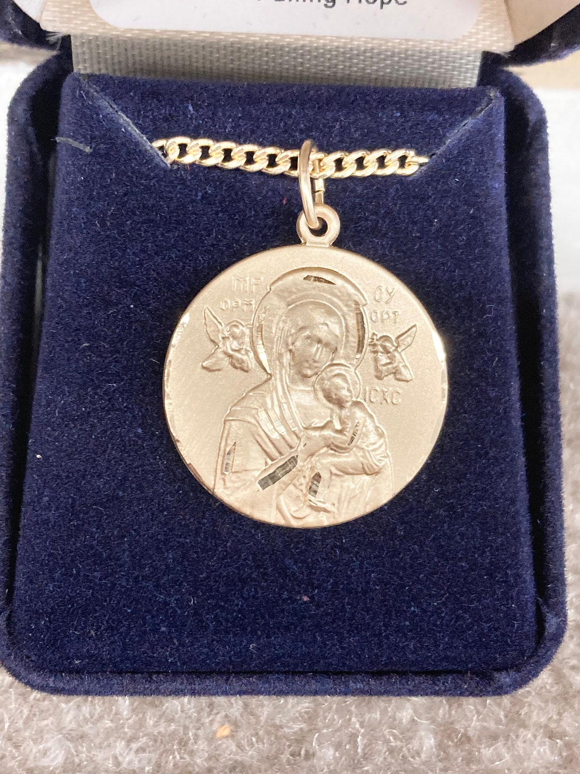 Our Lady of Perpetual Help Gold Filled Pendant - Etsy