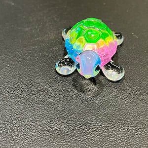 Turtle Snow Cone Glass Figurine - Etsy
