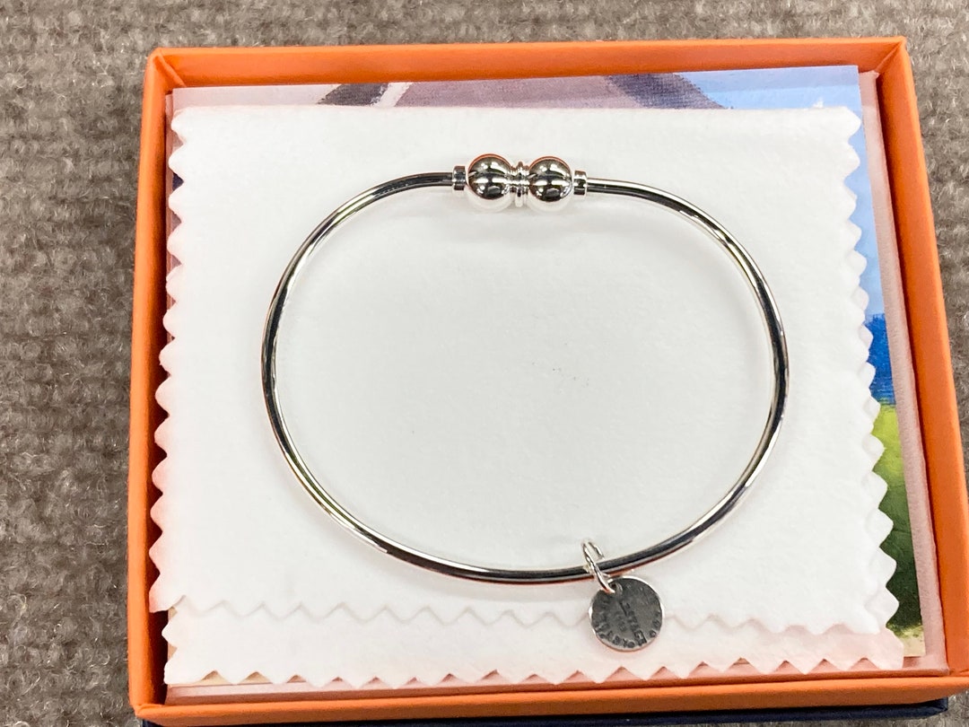 Cape Cod Double Bead Silver Bracelet - Etsy