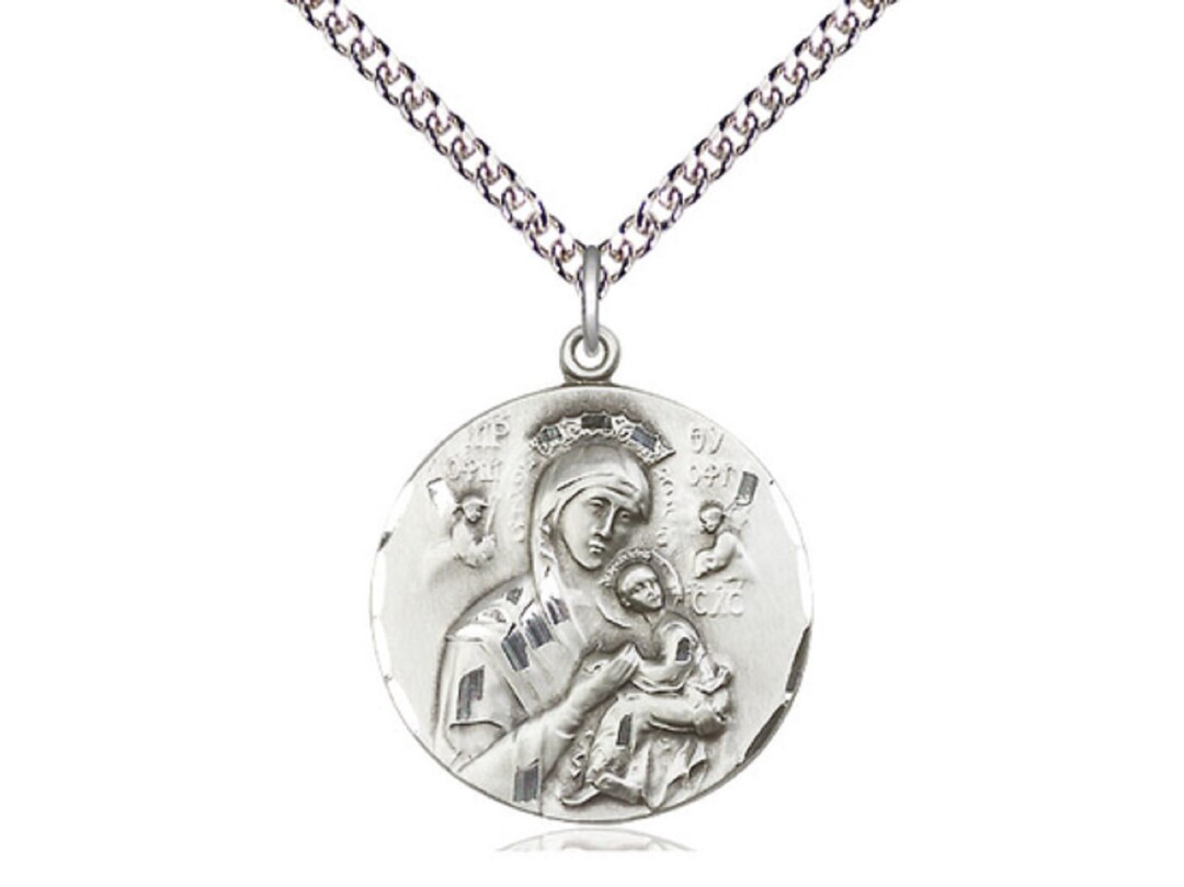 Our Lady of Perpetual Help Silver Pendant - Etsy