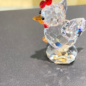 Rooster Crystal Figurine - Etsy