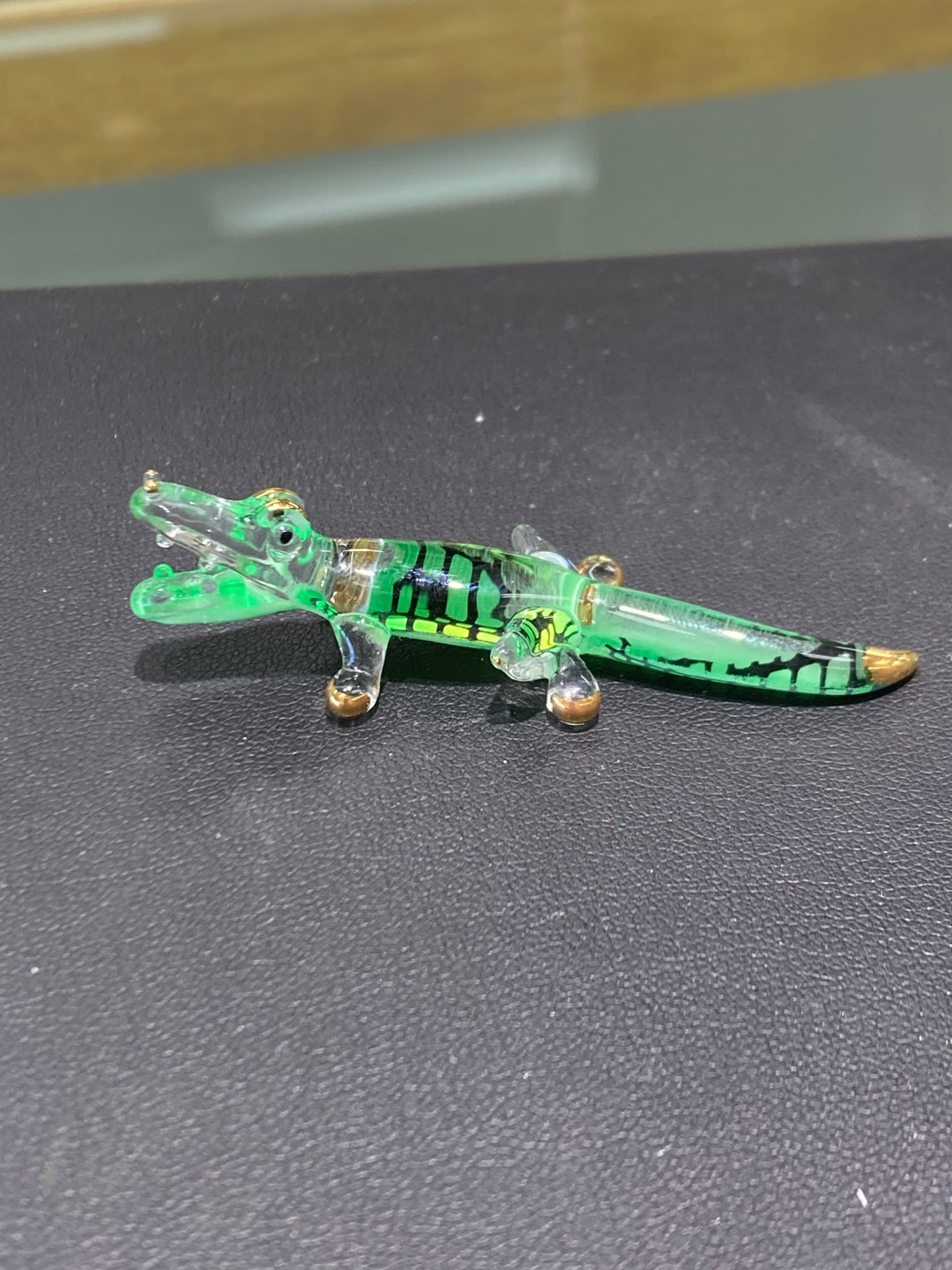 Small Alligator Glass Figurine - Etsy