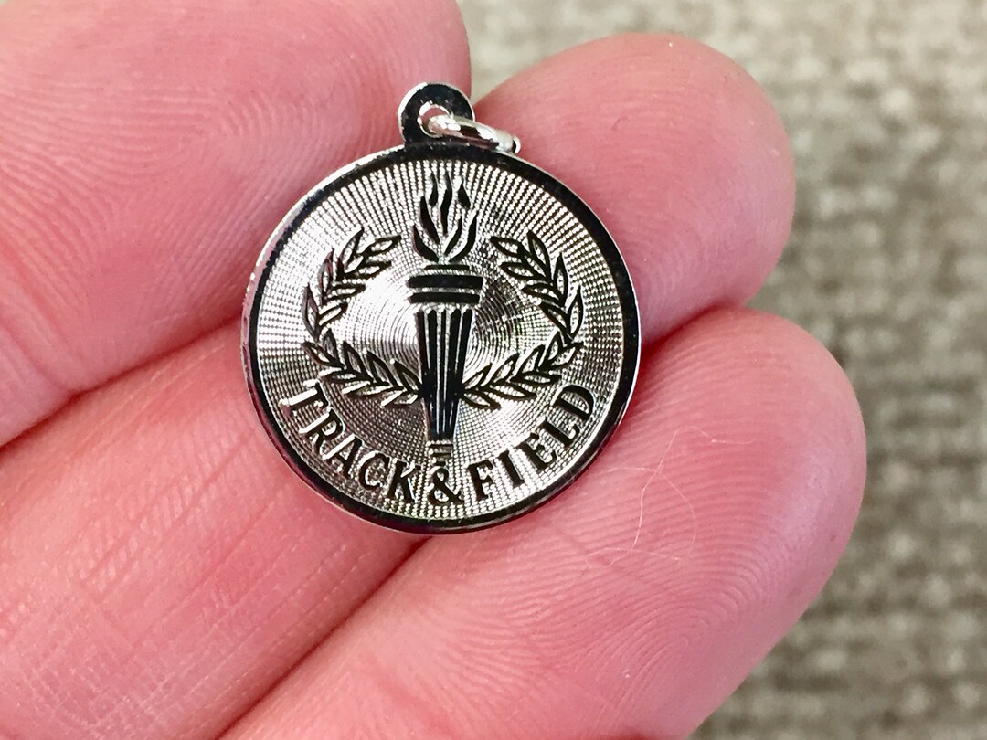 Silver Track and Field Charm - Etsy