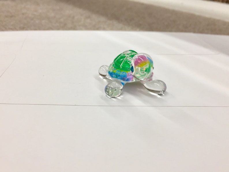 Turtle Snow Cone Glass Figurine | Etsy