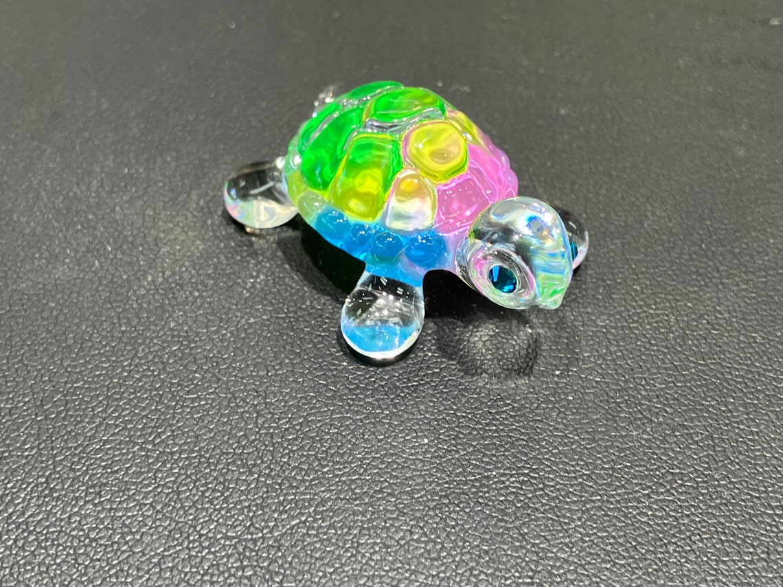 Turtle Snow Cone Glass Figurine - Etsy