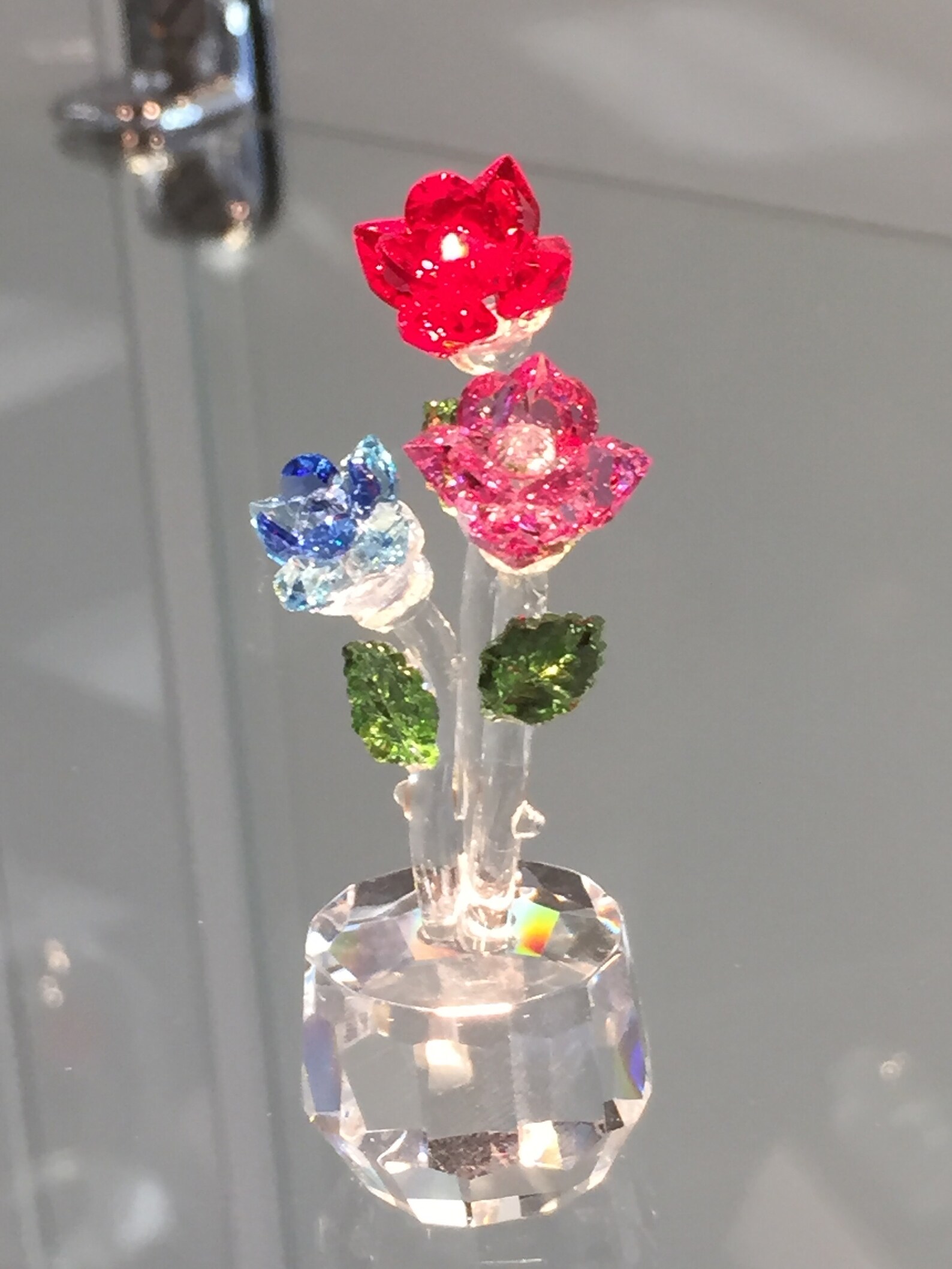 Triple Roses Crystal Figurine - Etsy