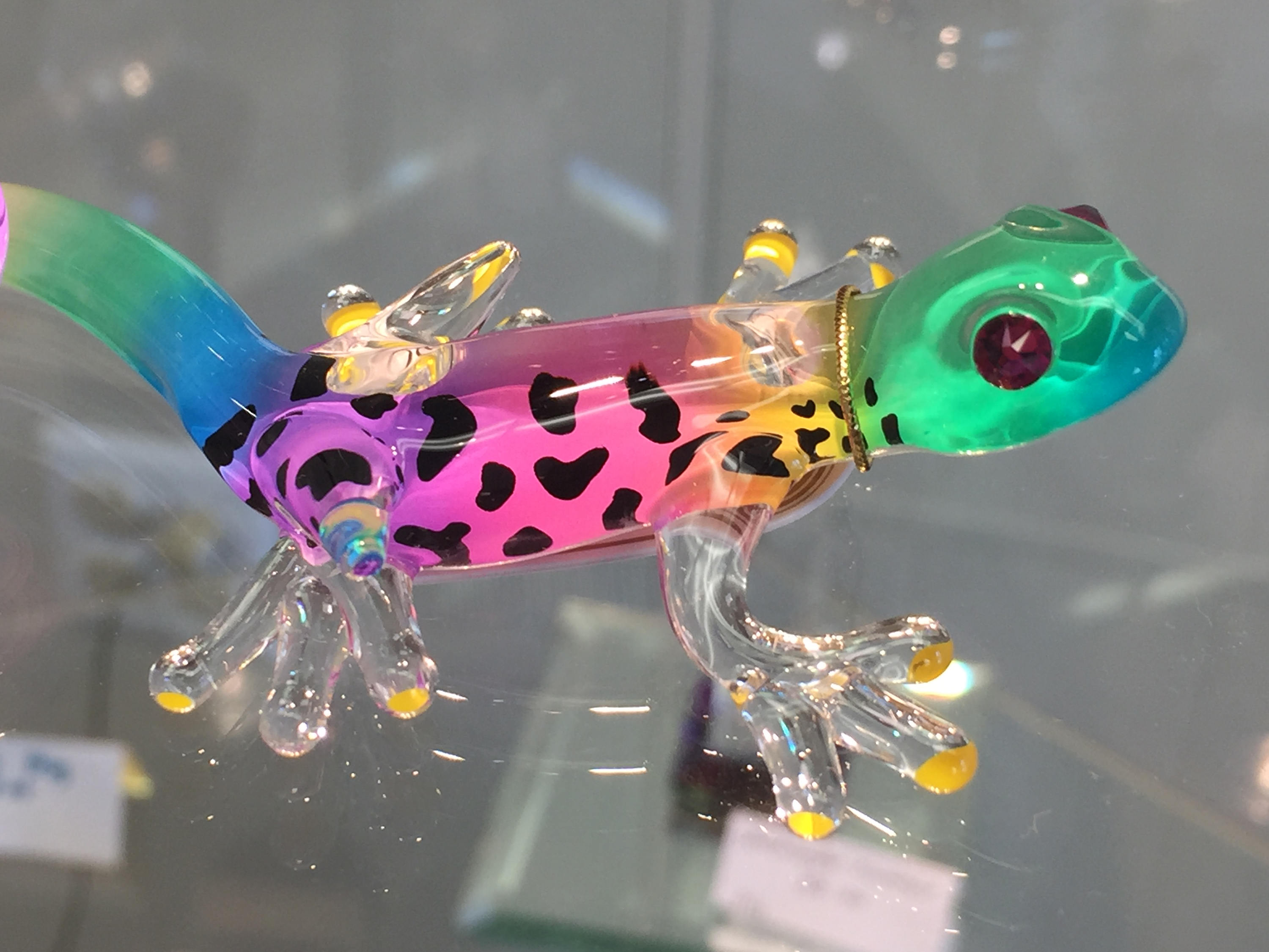 Gecko Glass Figurine - Etsy