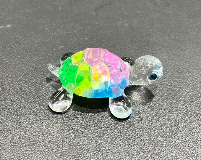 Turtle Snow Cone Glass Figurine - Etsy