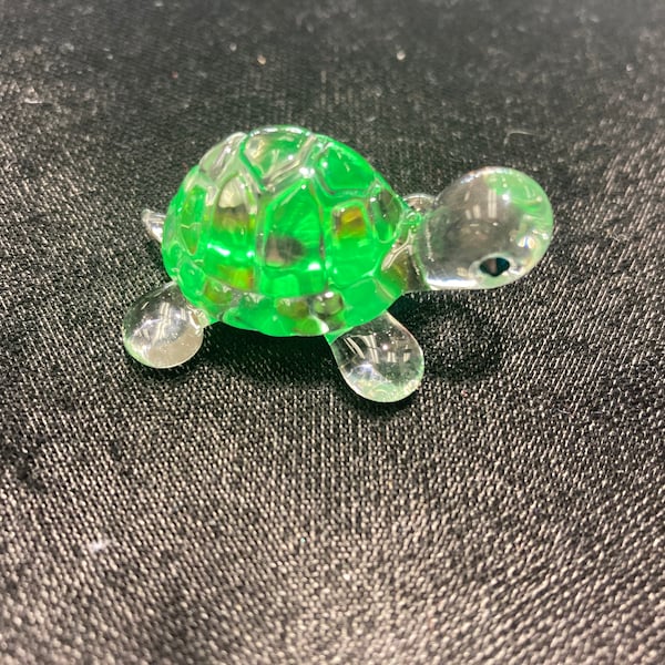 Glass Turtle Figurine - Etsy