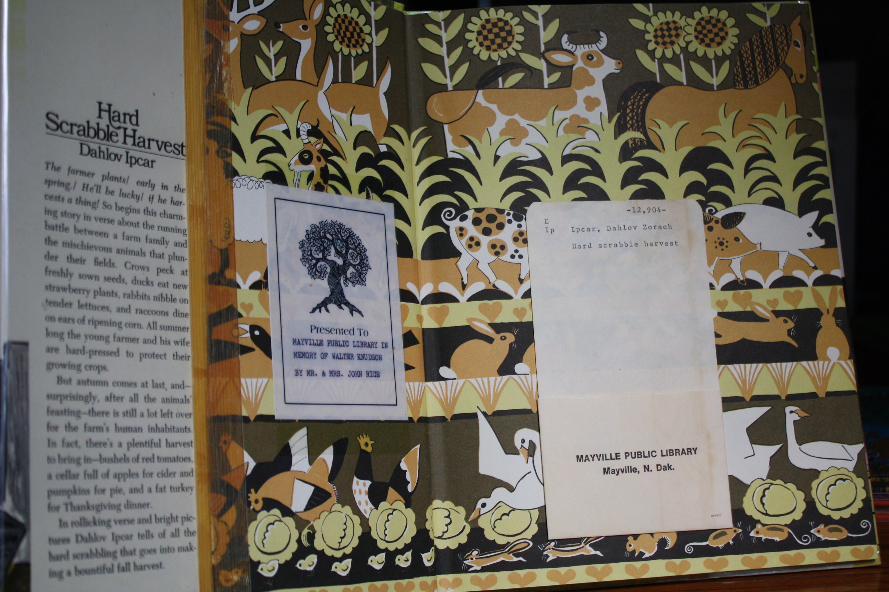 Hard Scrabble Harvest Children's Book by Dahlov Ipcar, 1976 First ...