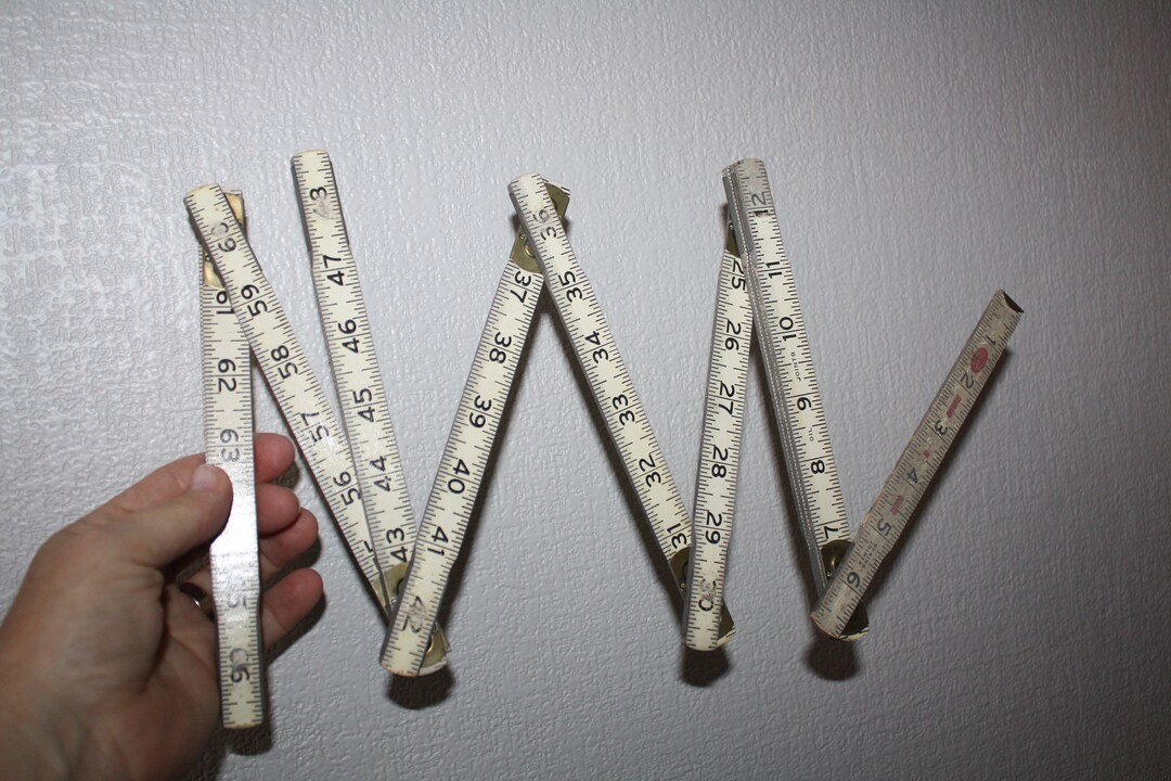 Vintage 6-foot Folding Wooden Ruler: Spring Joint Accordion Ruler - Etsy