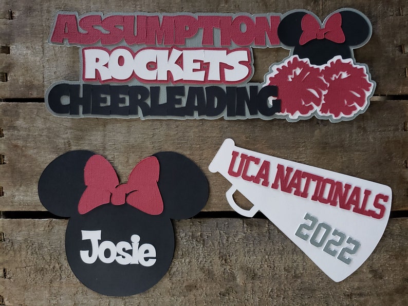 Custom Order Cheer at Disney Scrapbook Embellishments or Window ...