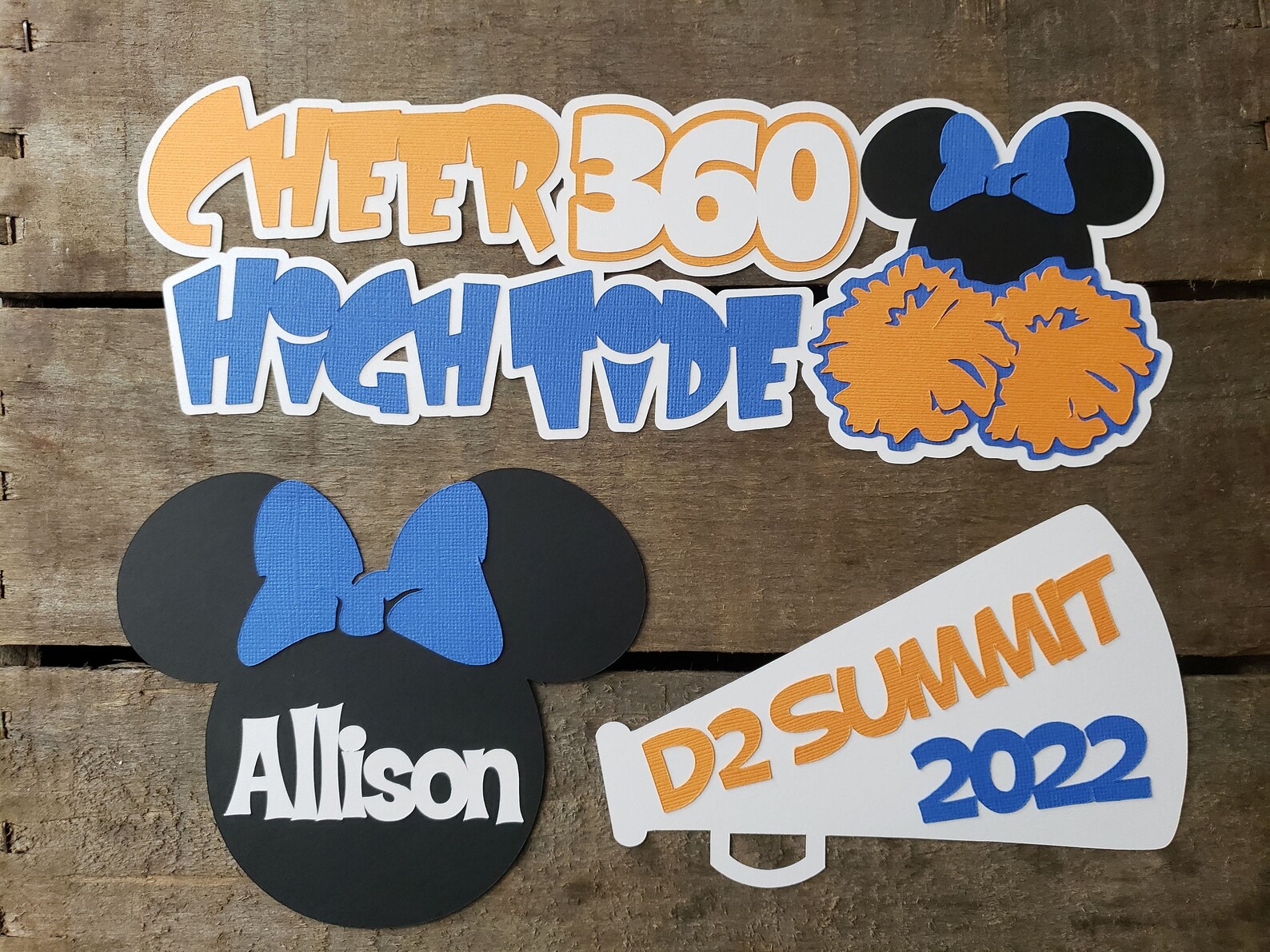 Custom Order Cheer at Disney Scrapbook Embellishments or - Etsy