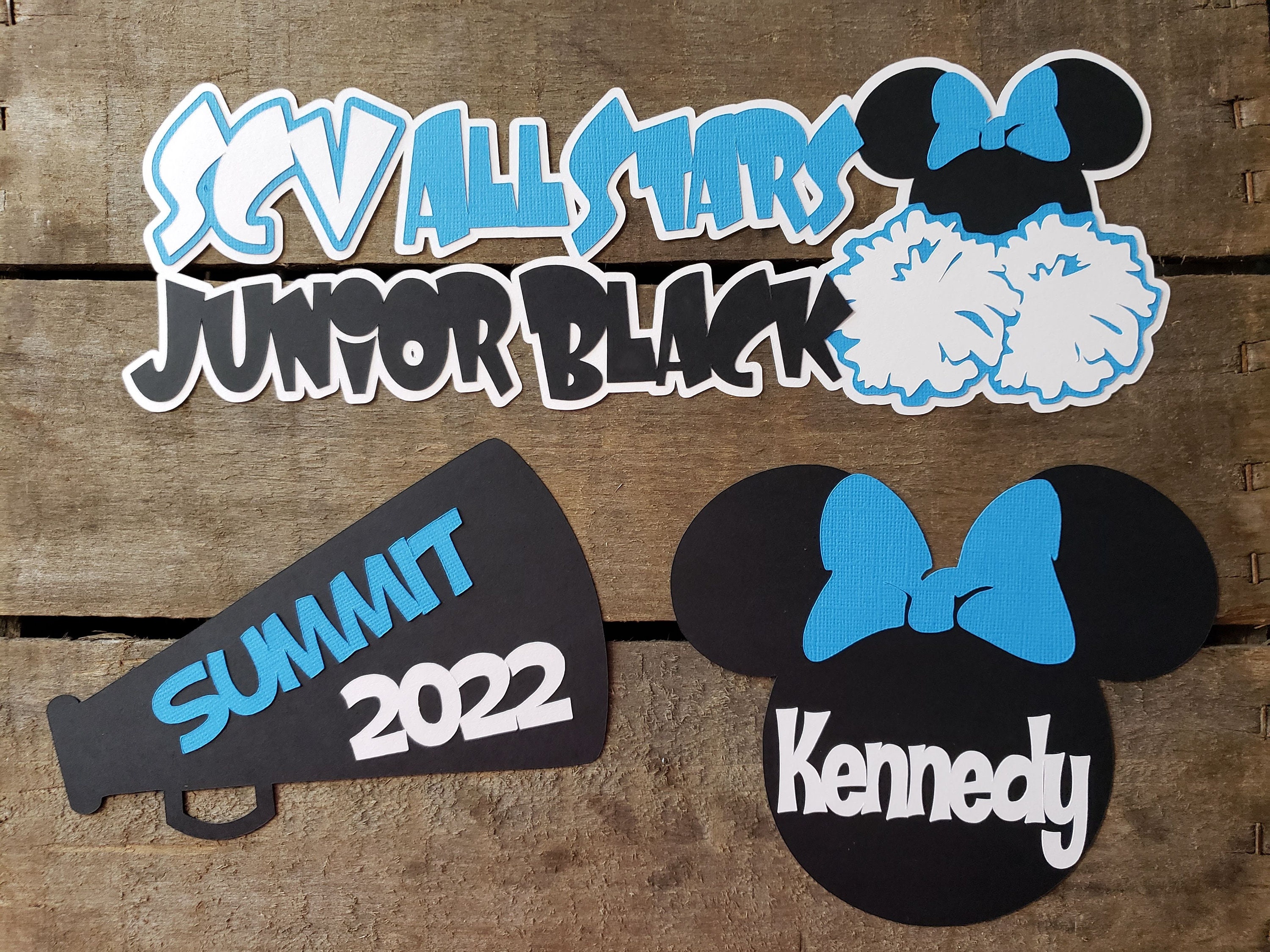 Custom Order Cheer at Disney Scrapbook Embellishments or Window ...