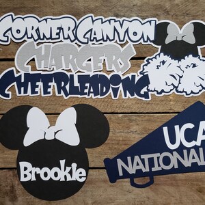 Custom Order Cheer at Disney Scrapbook Embellishments or Window ...