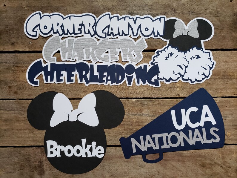 Custom Order Cheer at Disney Scrapbook Embellishments or - Etsy