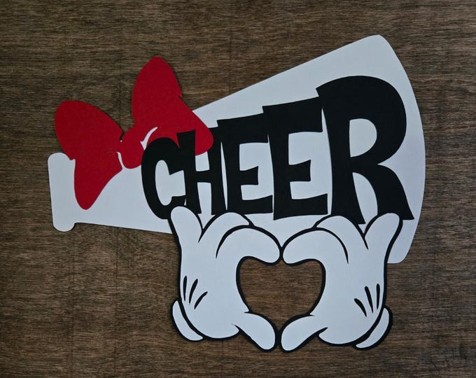 Custom Order Cheer at Disney Scrapbook Embellishments or Window ...