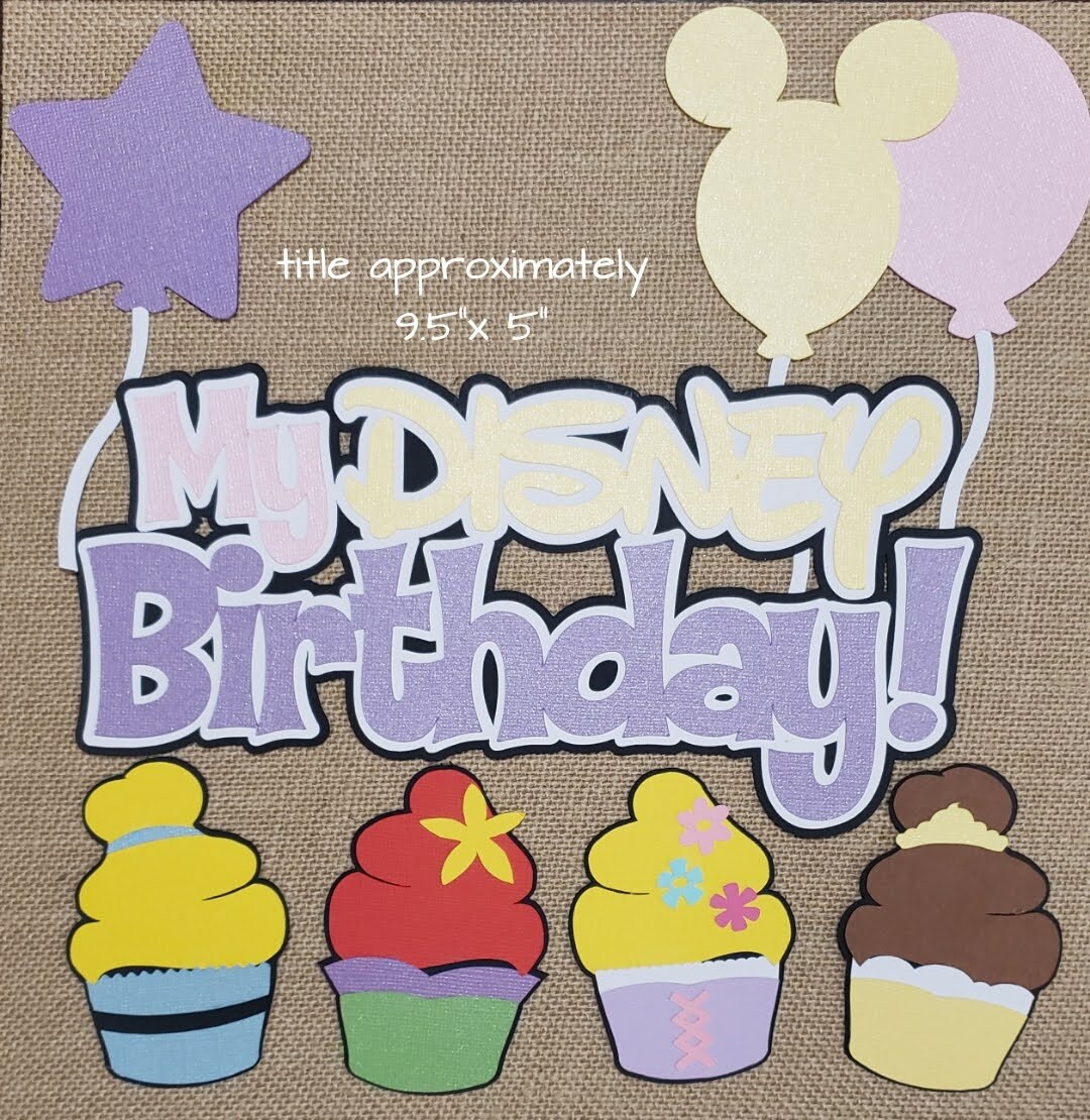 Disney Princess Themed Birthday Scrapbook Embellishments or Vacation ...