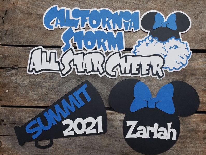 Custom Order Cheer at Disney Scrapbook Embellishments or Window ...