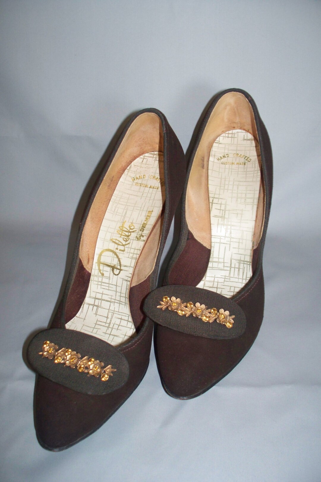 Vintage Mid Century 50's 60's Diletto by Delmar Chocolate Brown Micro ...