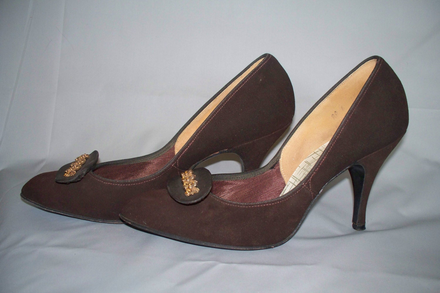 Vintage Mid Century 50's 60's Diletto by Delmar Chocolate Brown Micro ...