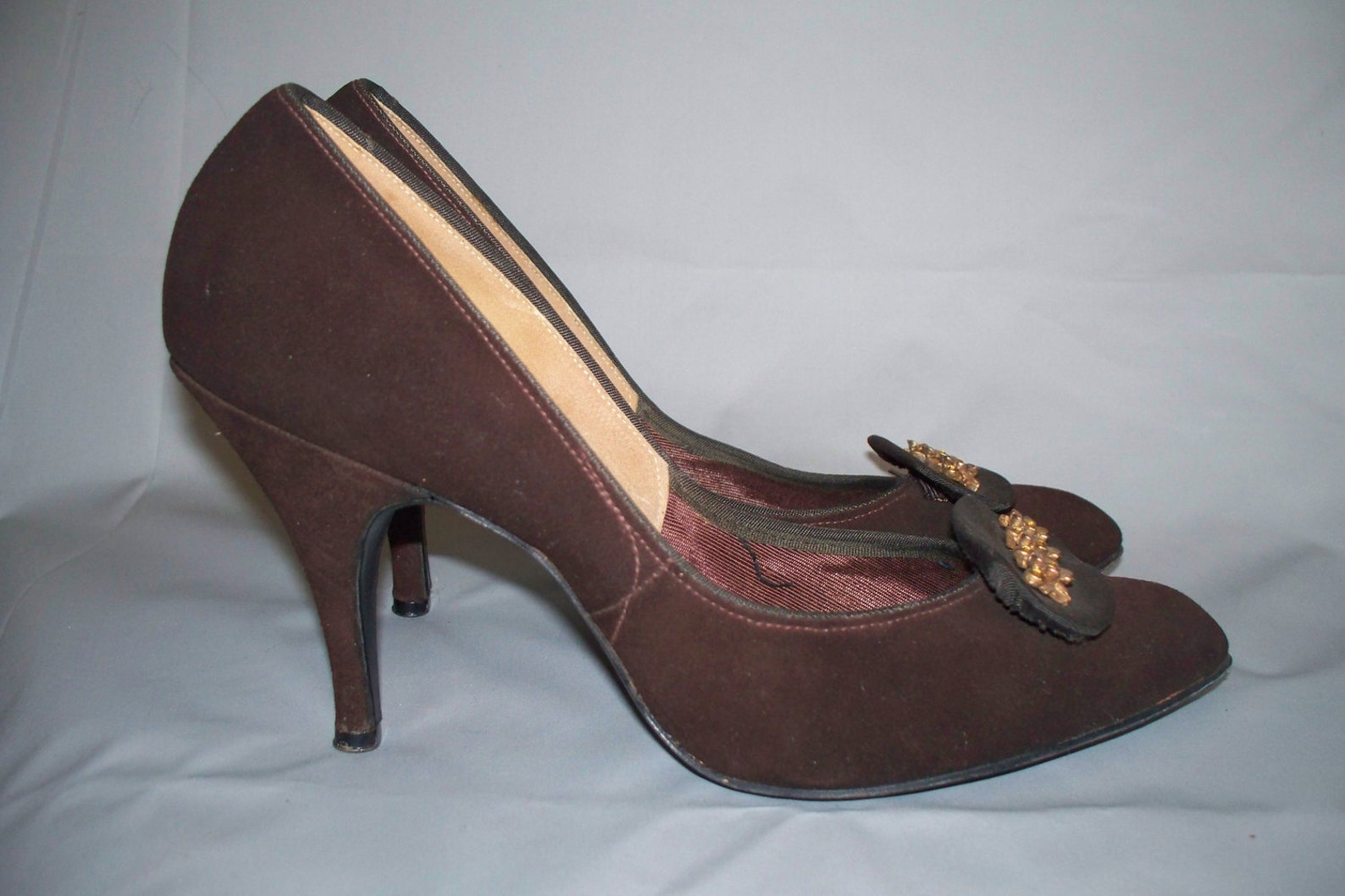 Vintage Mid Century 50's 60's Diletto by Delmar Chocolate Brown Micro ...
