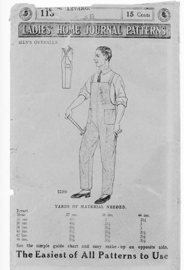 1139 Men's Overalls 1920 Reproduction Vintage Pattern PDF - Etsy
