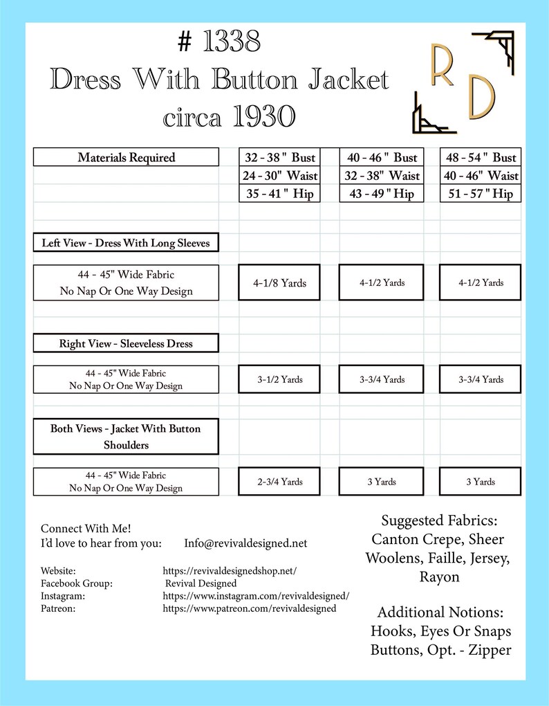 1338 Vintage Sewing Pattern 1930 Dress With Button Shoulder - Etsy